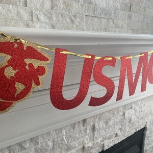 USMC Banner With Cutout Lettering - Etsy