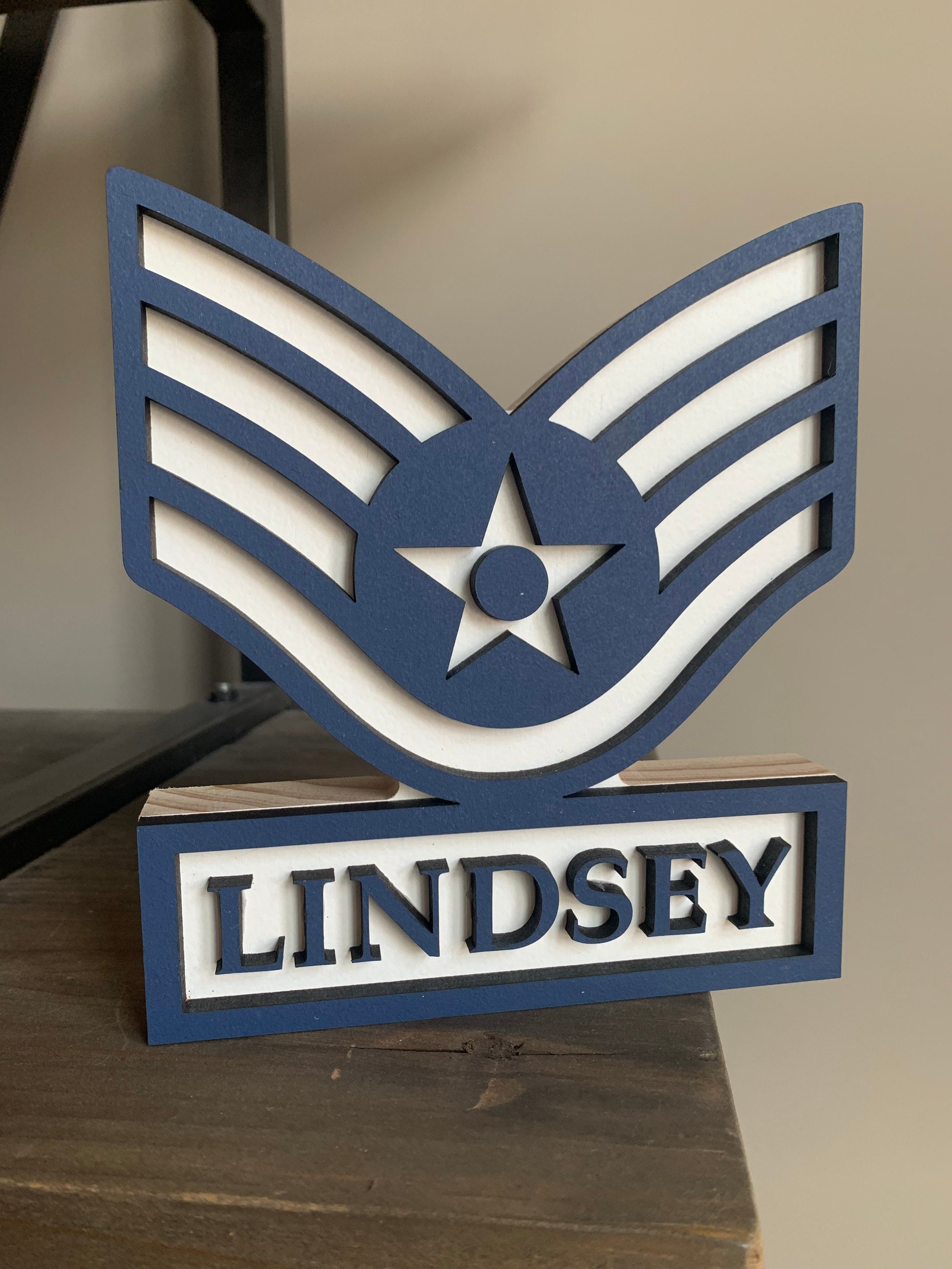 USAF Self Standing Rank Name Plate United States Air Force - Etsy