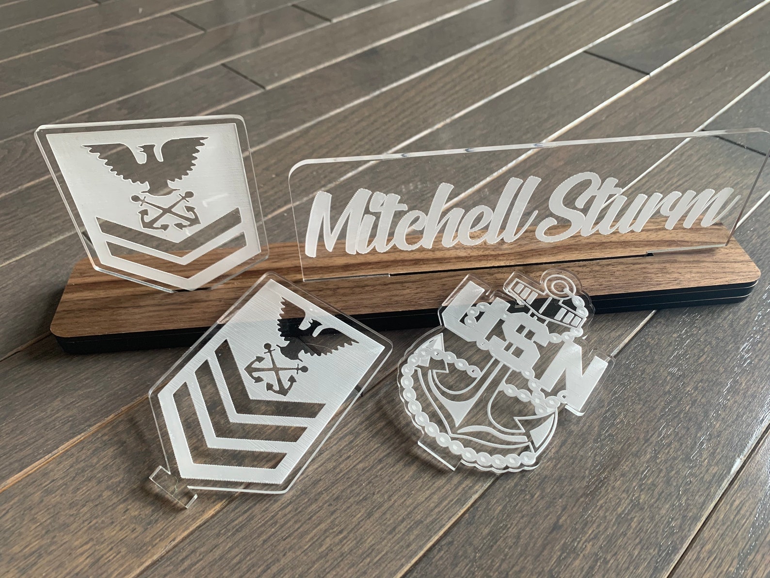 Navy Interchangable Name Plate and Rank. Perfect Addition to - Etsy