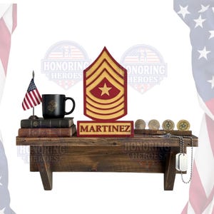 USMC Marine Corp Enlisted Rank Standing Name Plate - Military Promotion ...