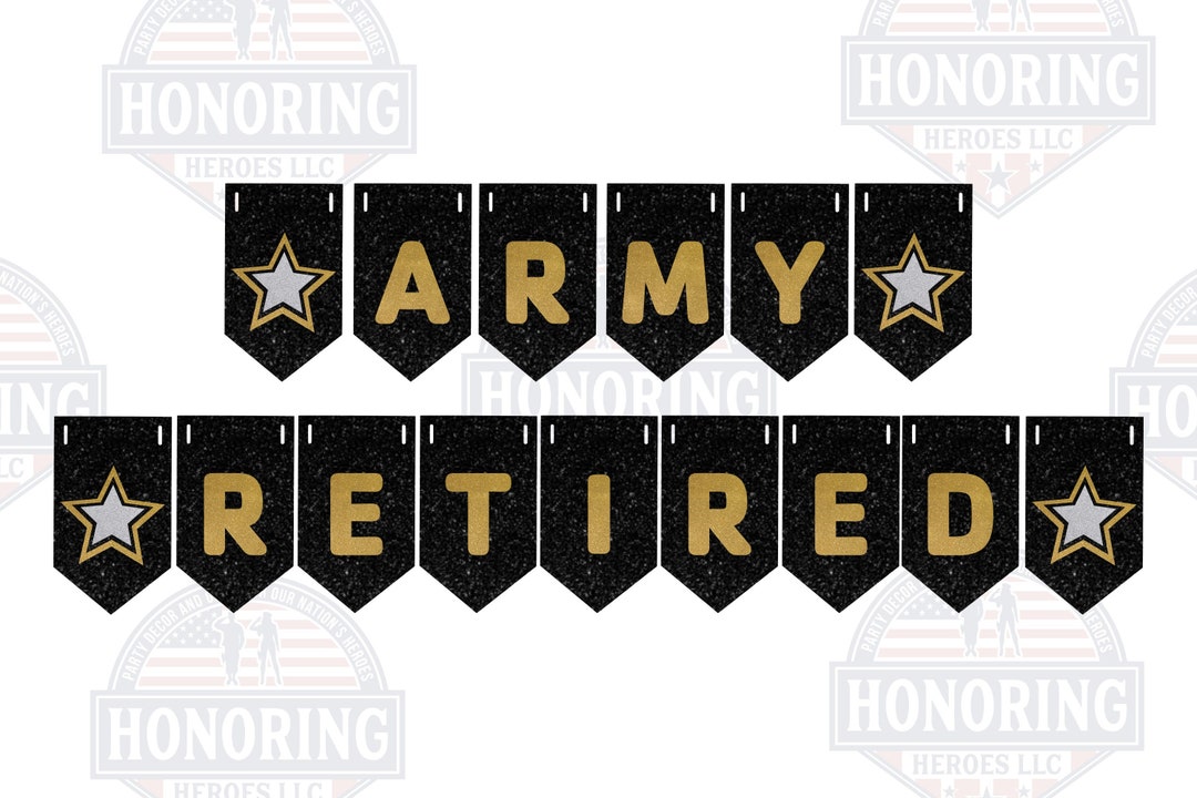 ARMY Retired Banner NO SHED! - Etsy