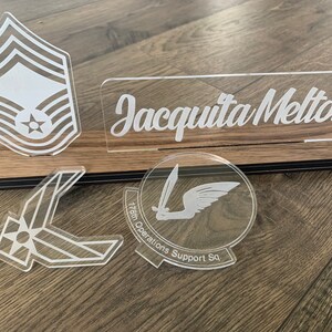 Air Force Interchangable Name Plate and Rank. Perfect Addition to Any ...