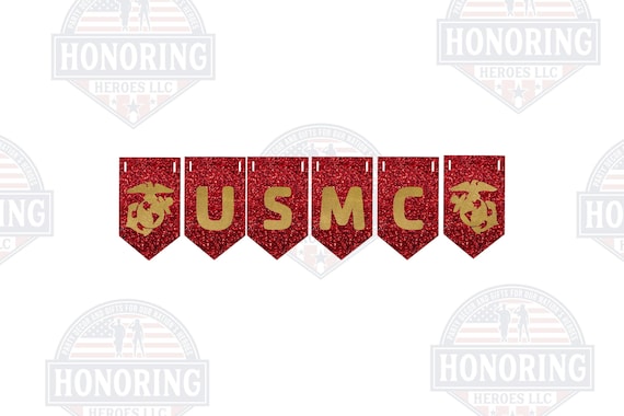 USMC Banner - Etsy