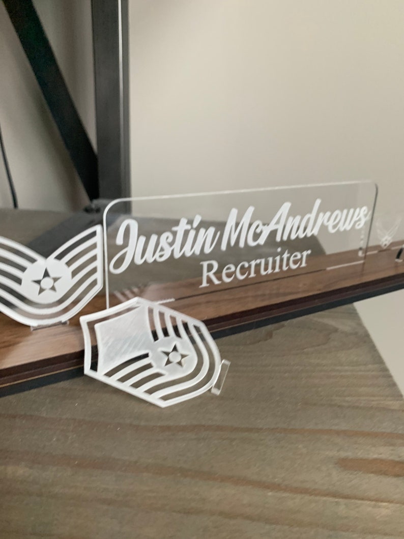 Air Force Interchangable Name Plate and Rank. Perfect Addition - Etsy