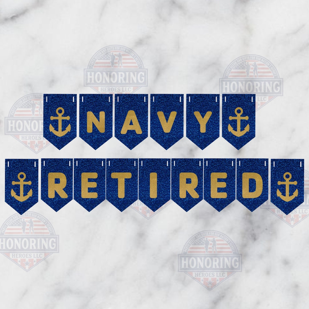 NAVY Retired Banner NO SHED! - Etsy