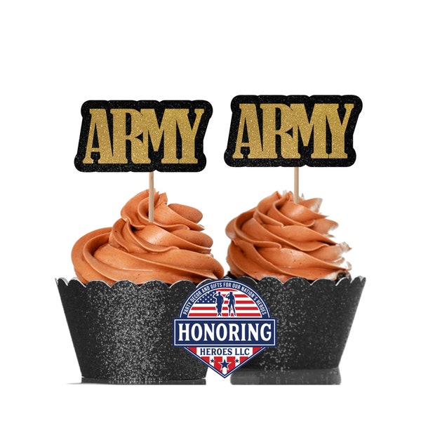 Army Cupcake Toppers - Etsy