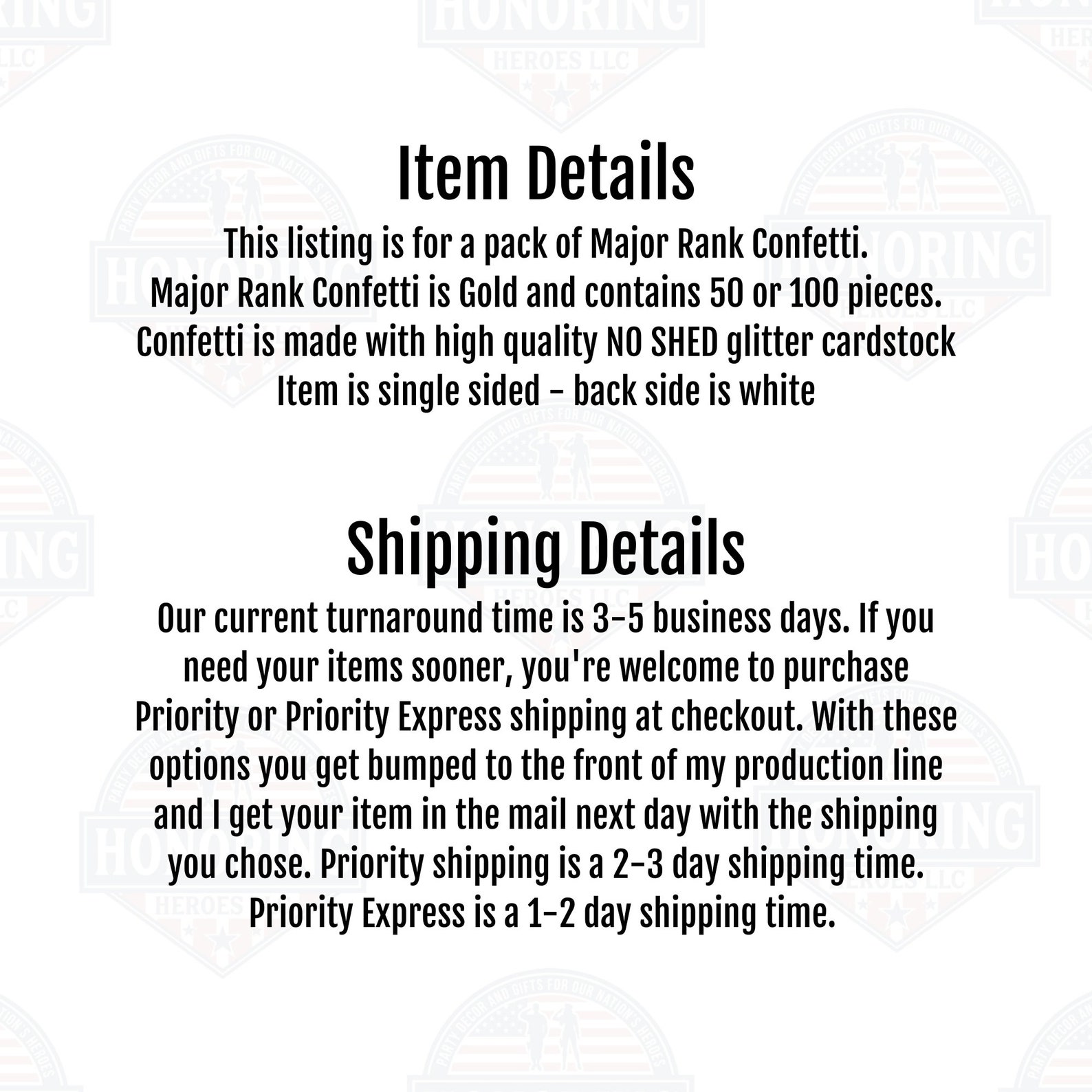Military Rank Confetti - Gold Glitter Major/lieutenant Commander ...