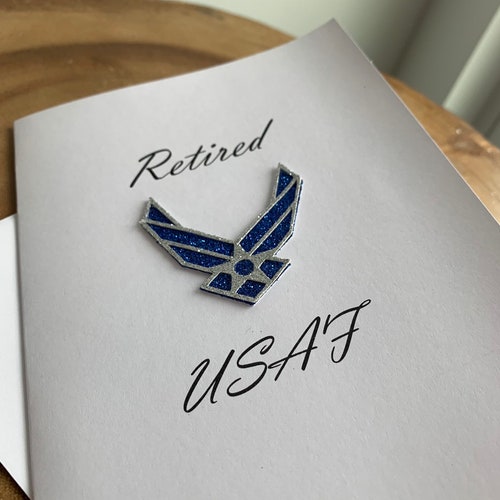 Air Force Enlisted Retired Rank Greeting Card - Etsy