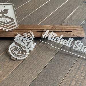Navy Interchangable Name Plate and Rank. Perfect Addition to Any NAVY ...