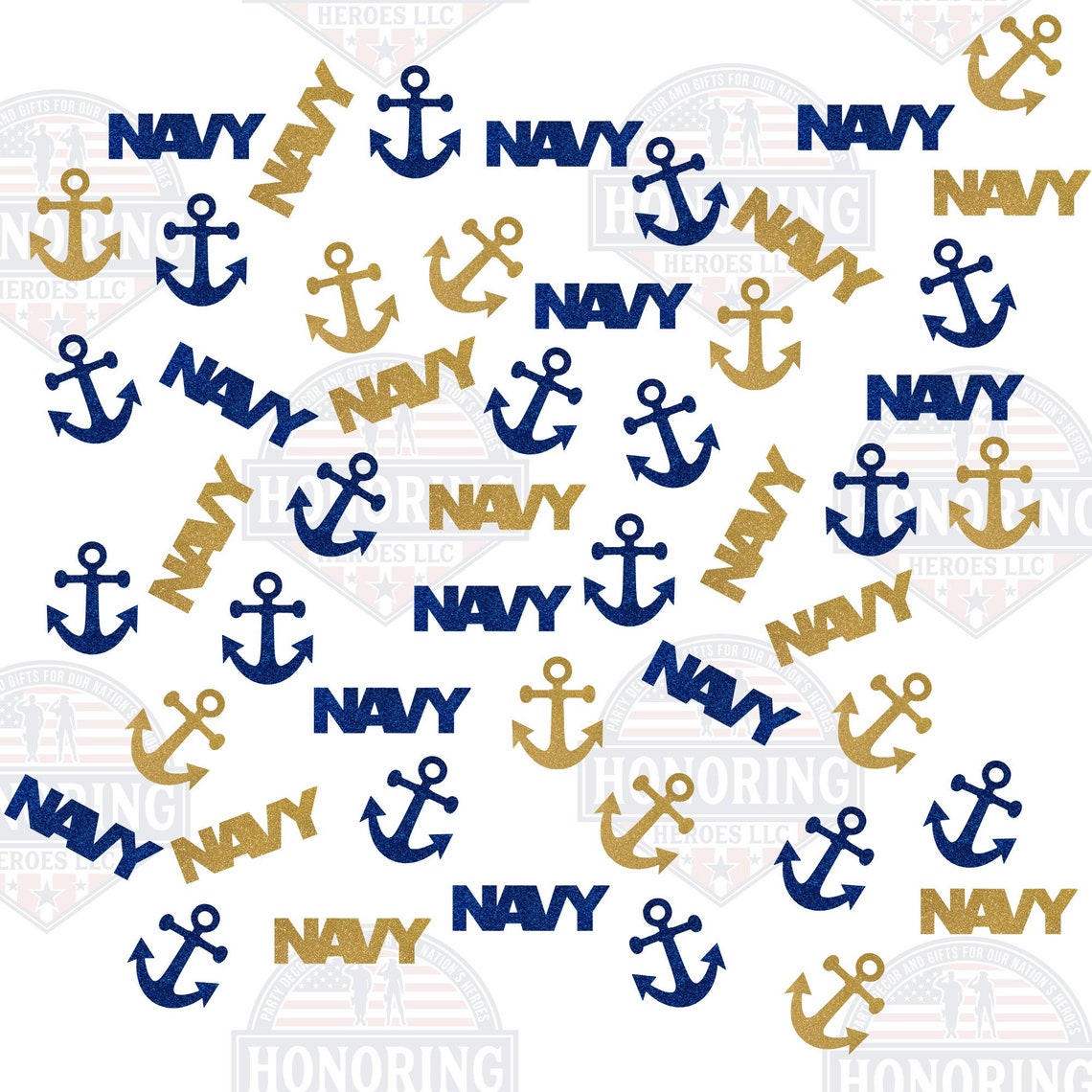 NAVY and Anchor Confetti 50pc - Etsy
