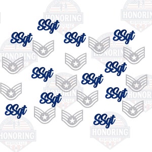 USAF Enlisted Rank Confetti - Air Force Retirement or Promotion NO SHED ...