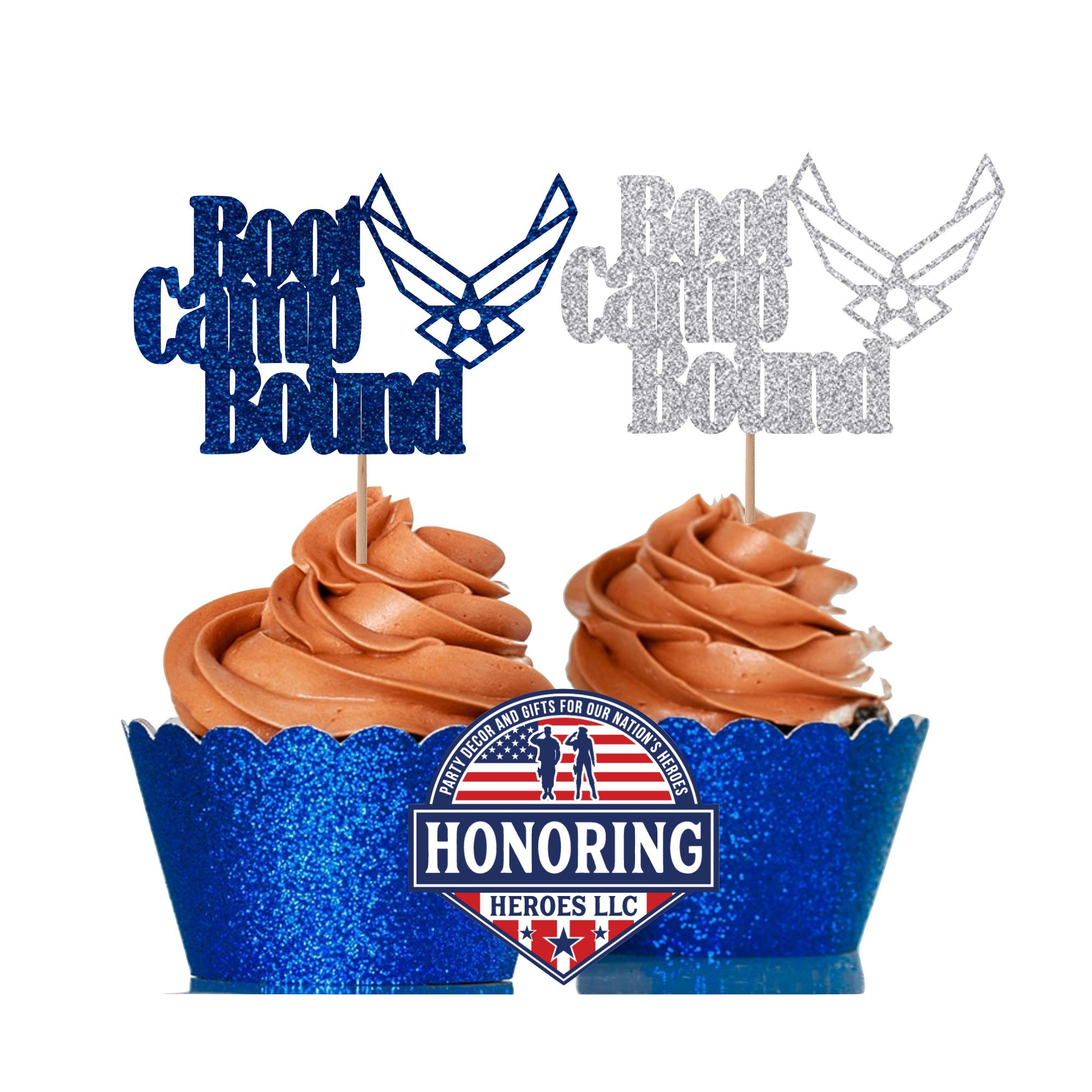 Air Force Boot Camp Cupcake Toppers, Military Graduation NO SHED! - Etsy