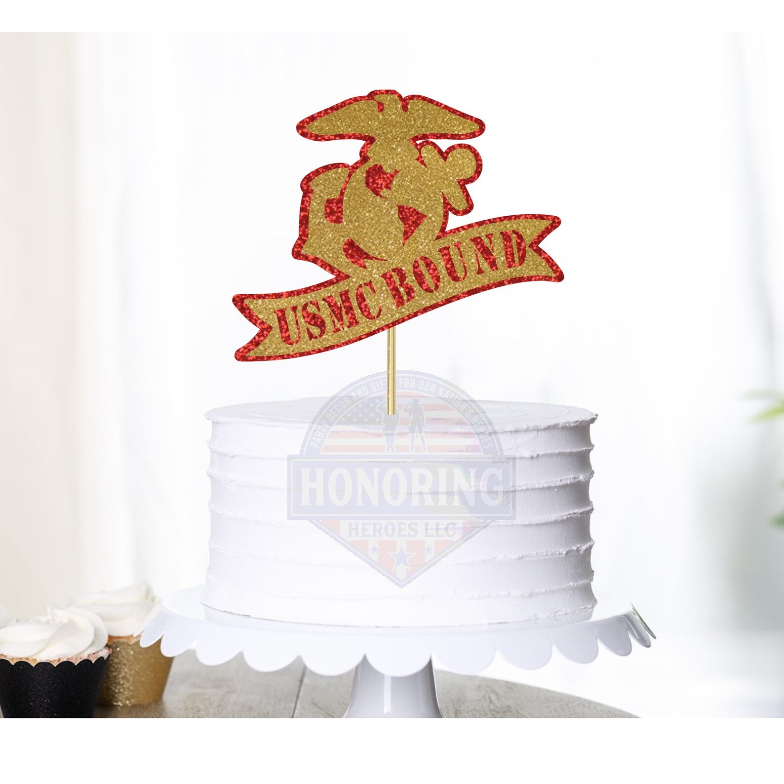USMC Bound Cake Topper - Etsy