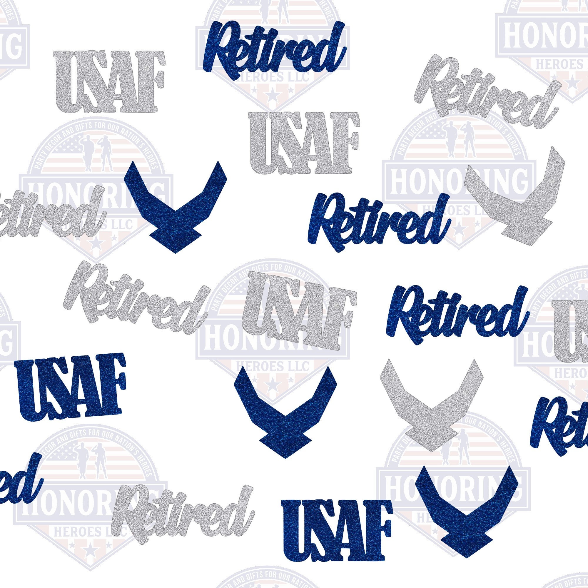 USAF Air Force Retired Confetti NO SHED! - Etsy