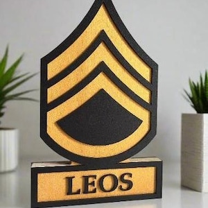 ARMY Rank Self Standing Name Plate - Army Enlisted Ranks - Army ...
