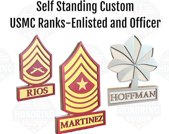 Marine Corps Enlisted Rank Cupcake Toppers USMC Promotion and - Etsy