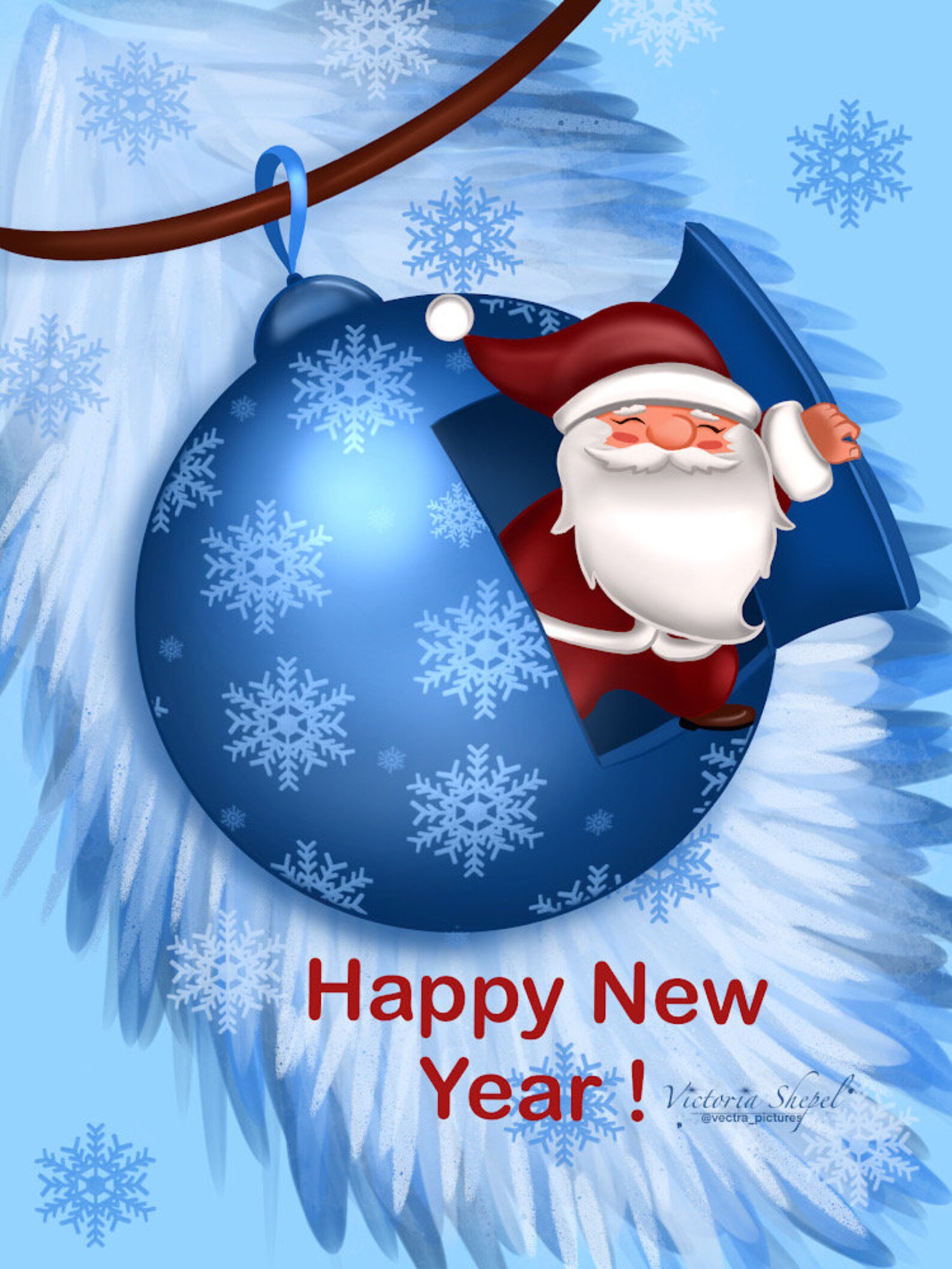 Digital Cards for New Year. Christmas Cards. - Etsy