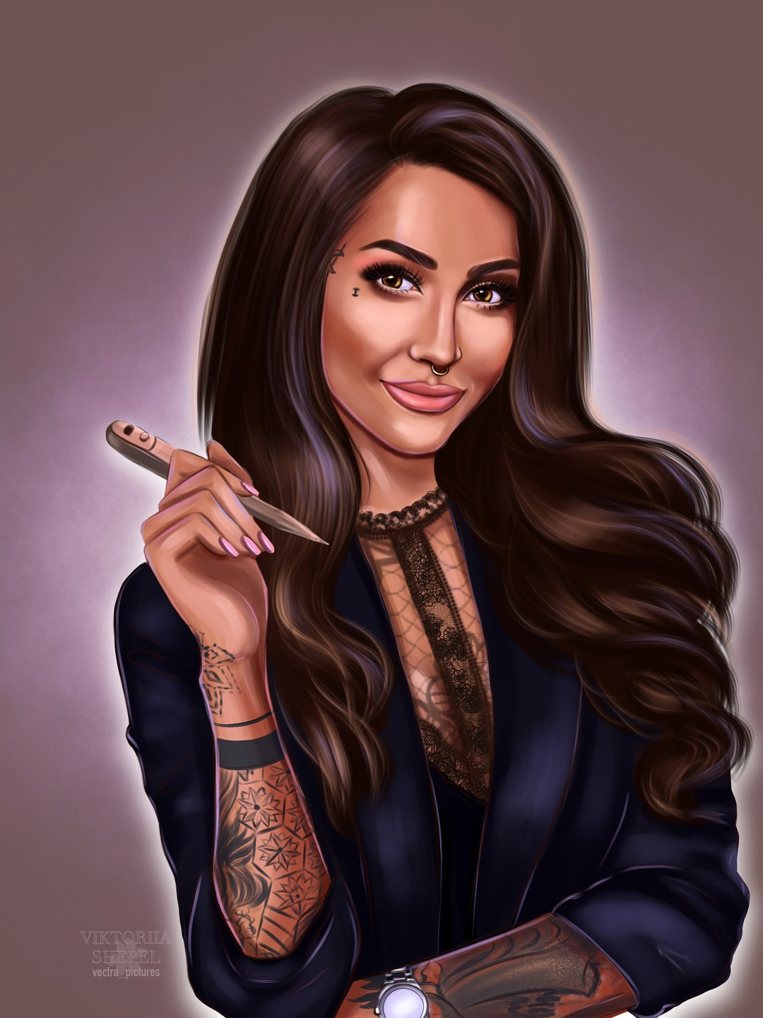 Logo Portrait | Digital Portrait for Business Design |custom Portrait ...