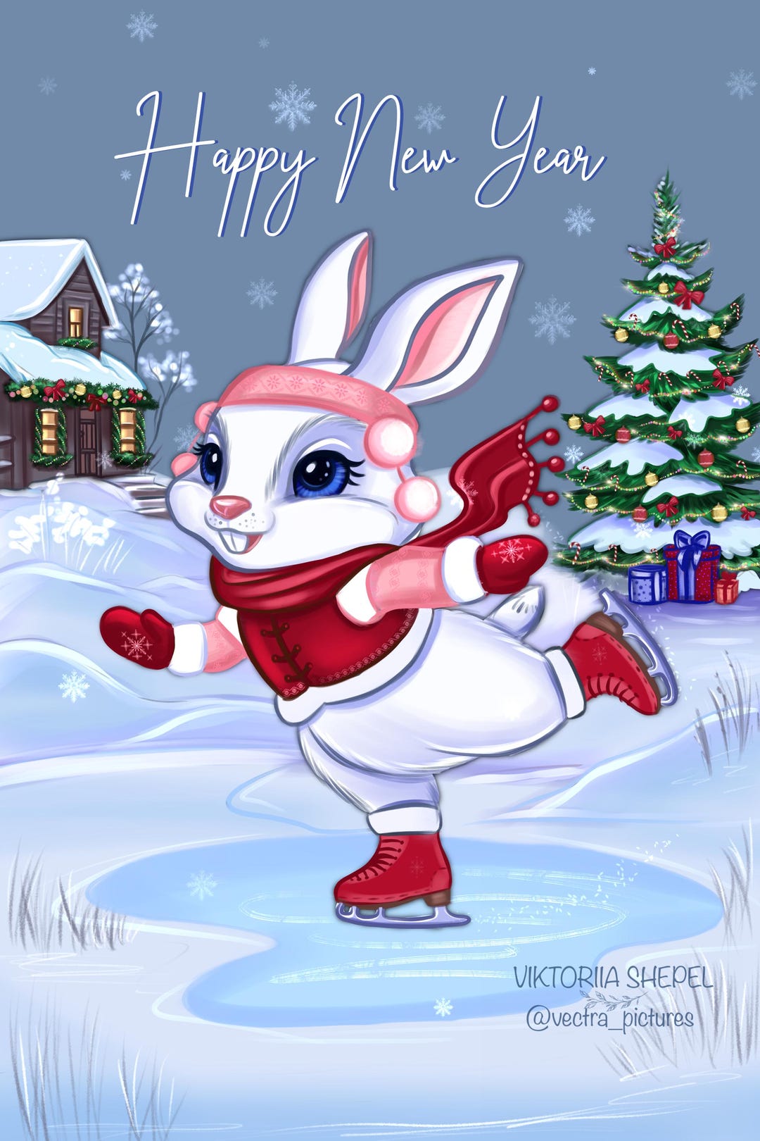 Digital Cards for New Year. Christmas Cards. - Etsy