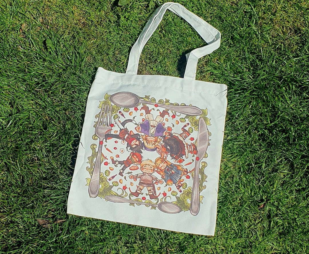 Dungeon Meshi Fanmade Tote Bags Double Sided Anime Fanart Grocery Bags ...