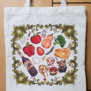Dungeon Meshi Fanmade Tote Bags Double Sided Anime Fanart Grocery Bags ...