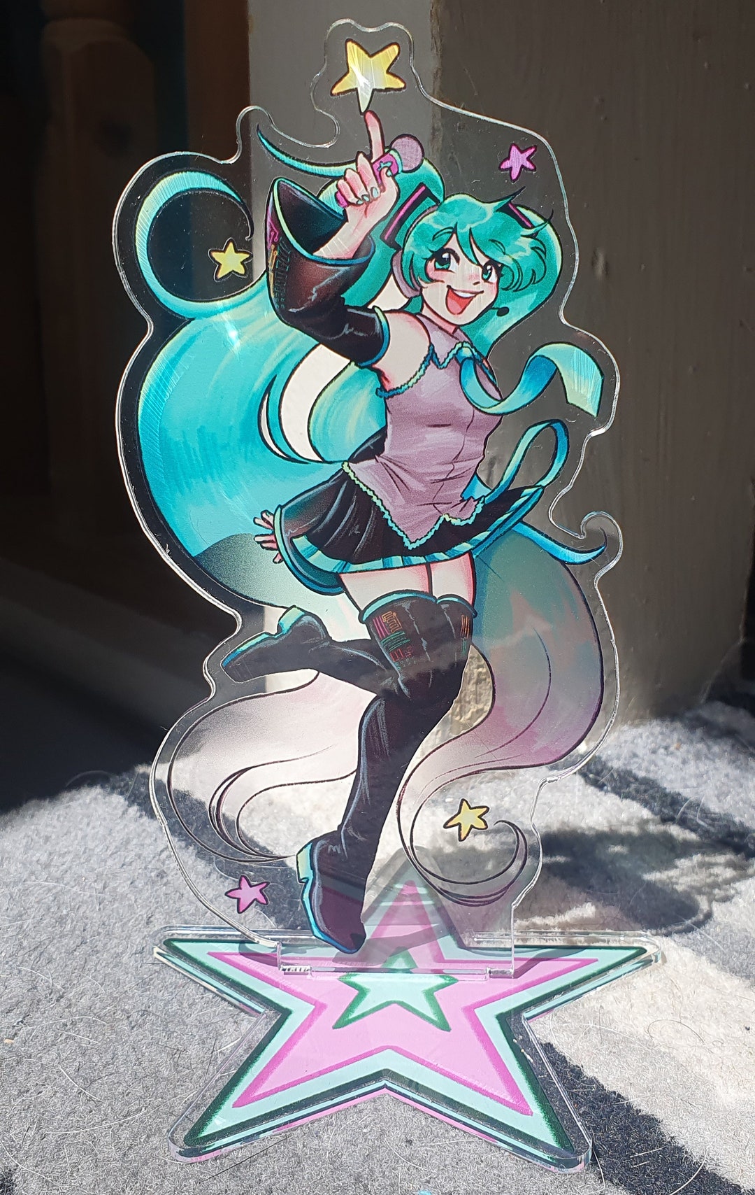 15cm Hatsune Miku Standee: Vocaloid Anime Girl Cute Decor - Etsy