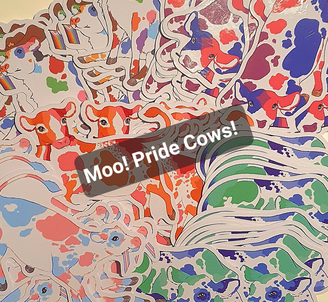 3 Moo Cow Pride Stickers - Etsy UK