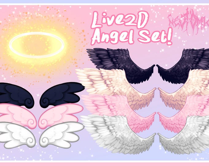 Live2d Vtuber Asset: Rigged 3D Halo + Chibi Wings - Etsy Canada