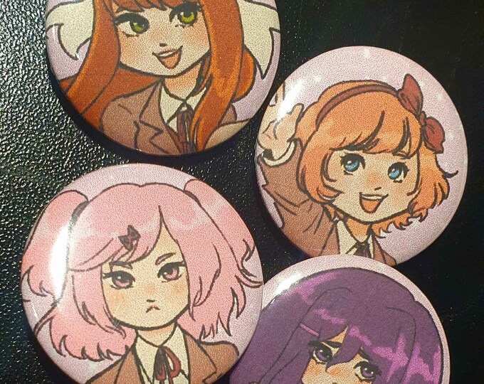Doki Doki Literature Club Assorted Badges 75mm/32mm - Etsy Canada