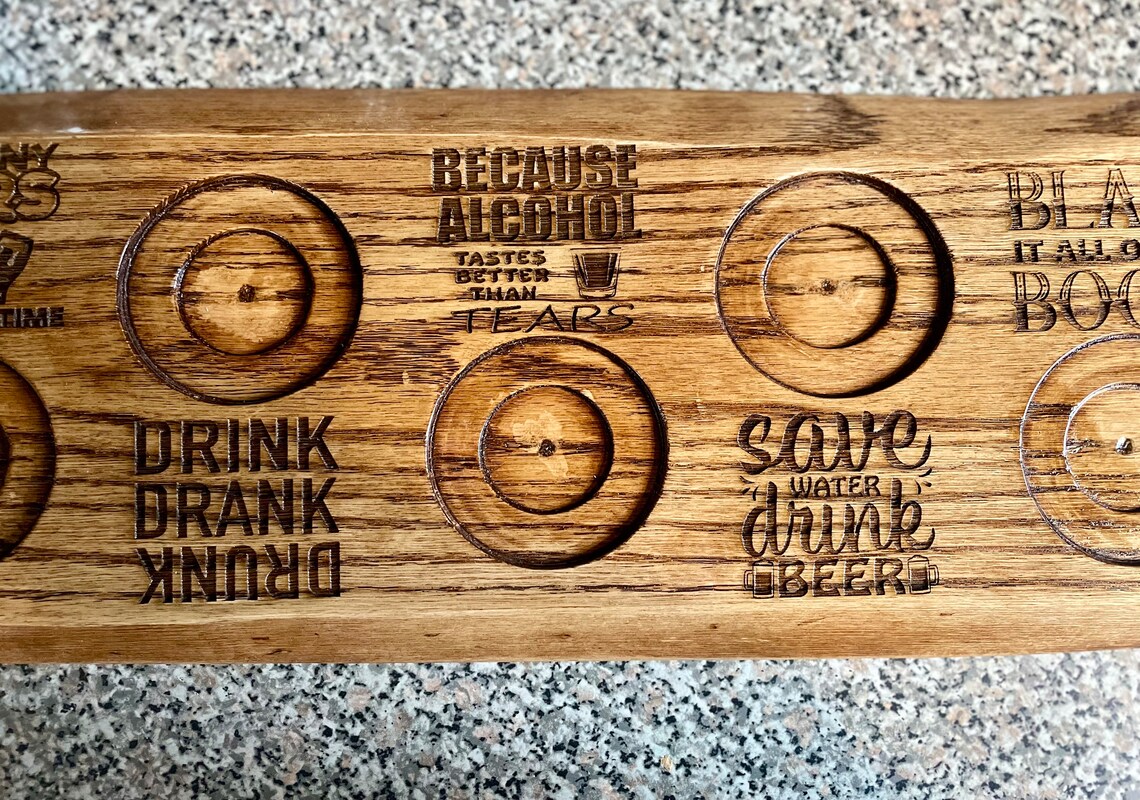 Drink Flight Board, Shot Flight Board, Beer Flight, Custom Drink Board ...