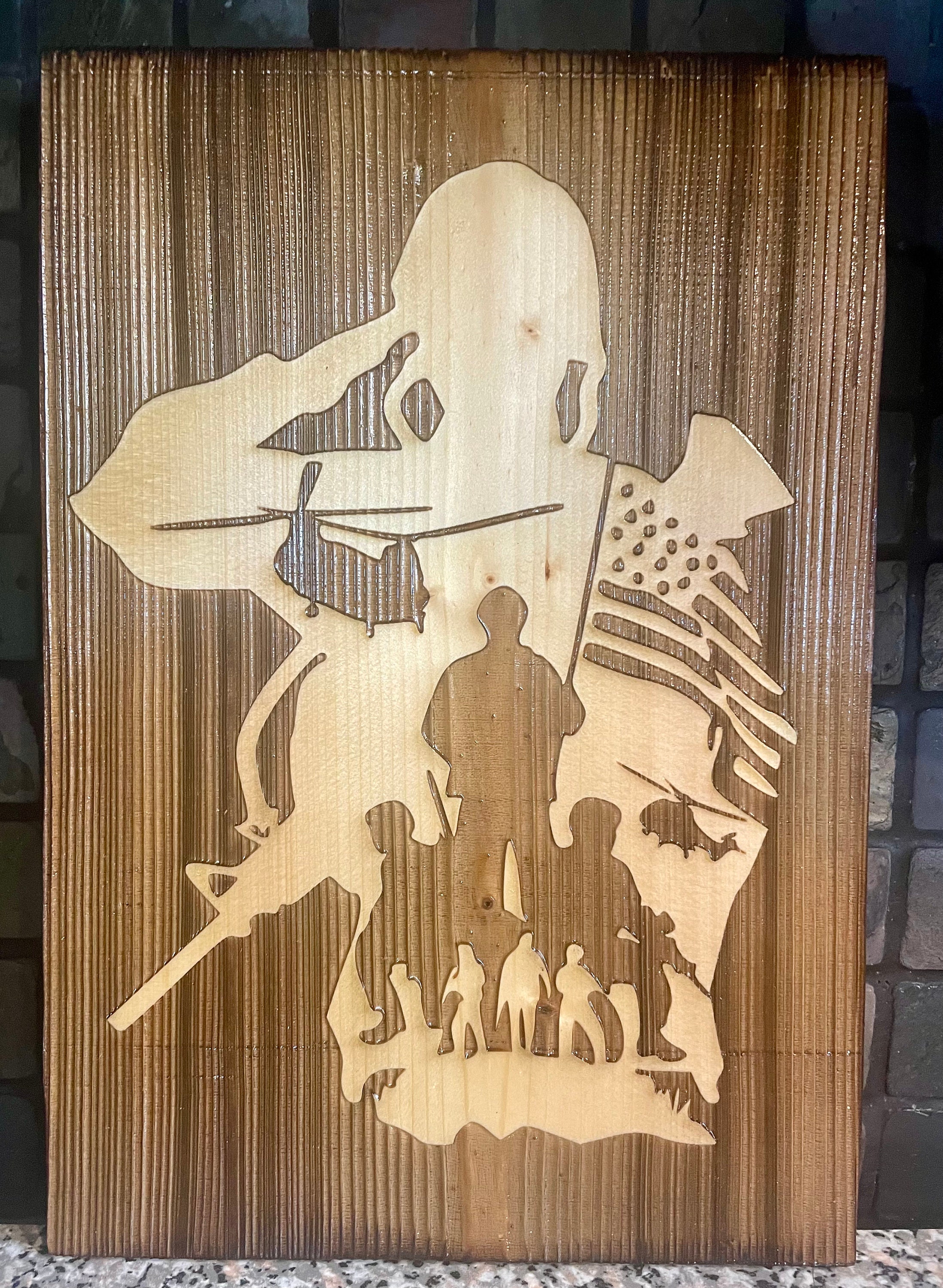 Beautiful Laser Engraved Solider Sillouette Sign, Military Sign - Etsy
