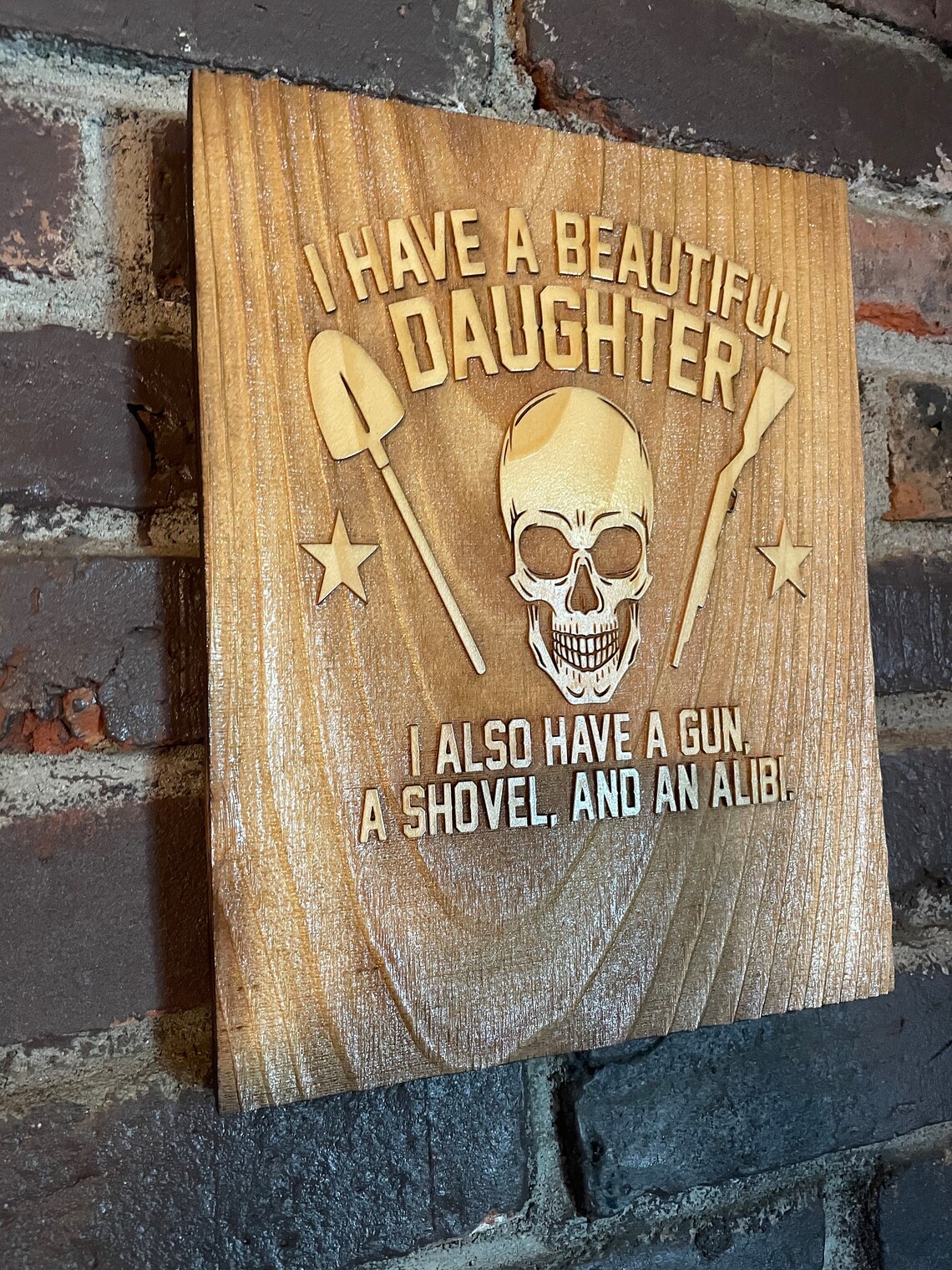 Custom Laser Engraved Sign, Sign About Daughter - Etsy
