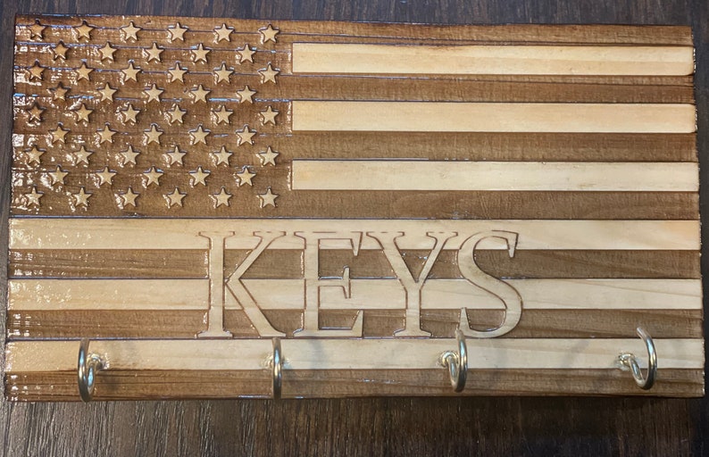 Hanging Key Holder, Laser Engraved Custom Hanging Key Holder - Etsy