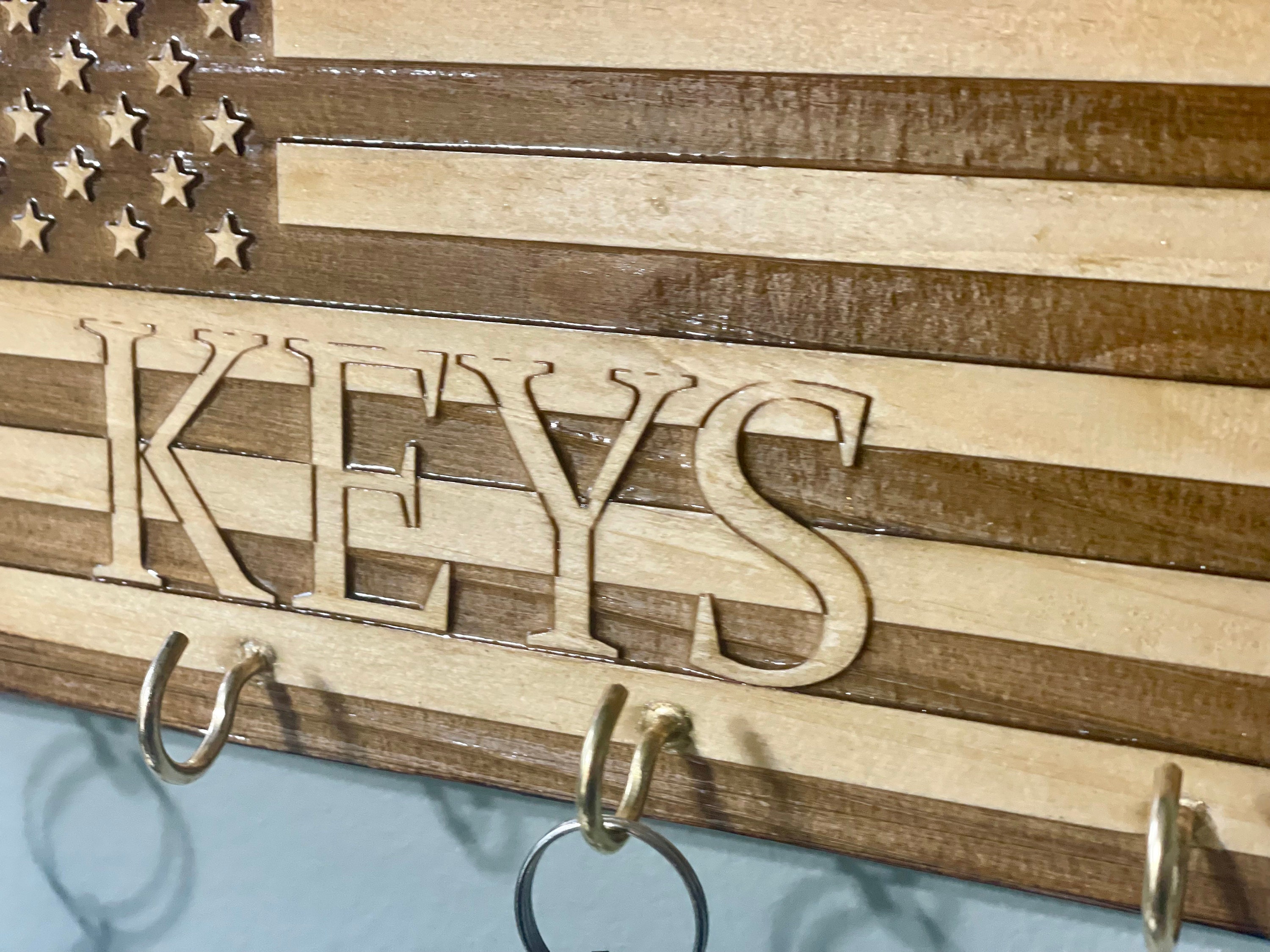 Hanging Key Holder, Laser Engraved Custom Hanging Key Holder - Etsy
