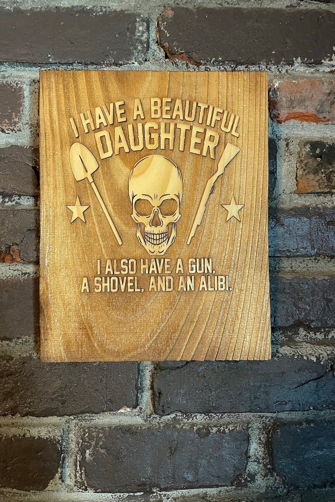 Custom Laser Engraved Sign, Sign About Daughter - Etsy