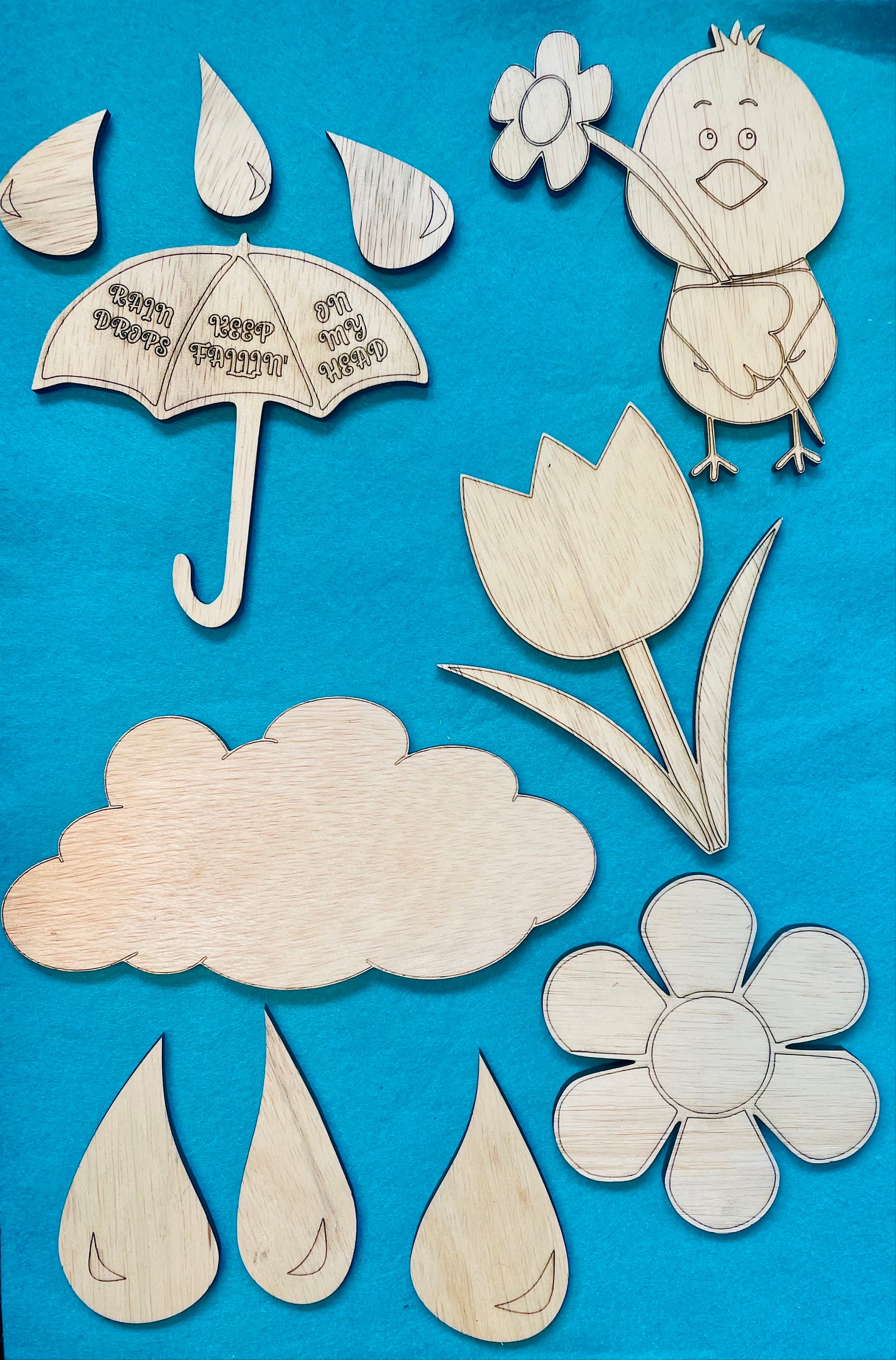 Kids Wooden Craft Kit, Laser Cut Wooden Craft Kit, Spring Craft Kit - Etsy