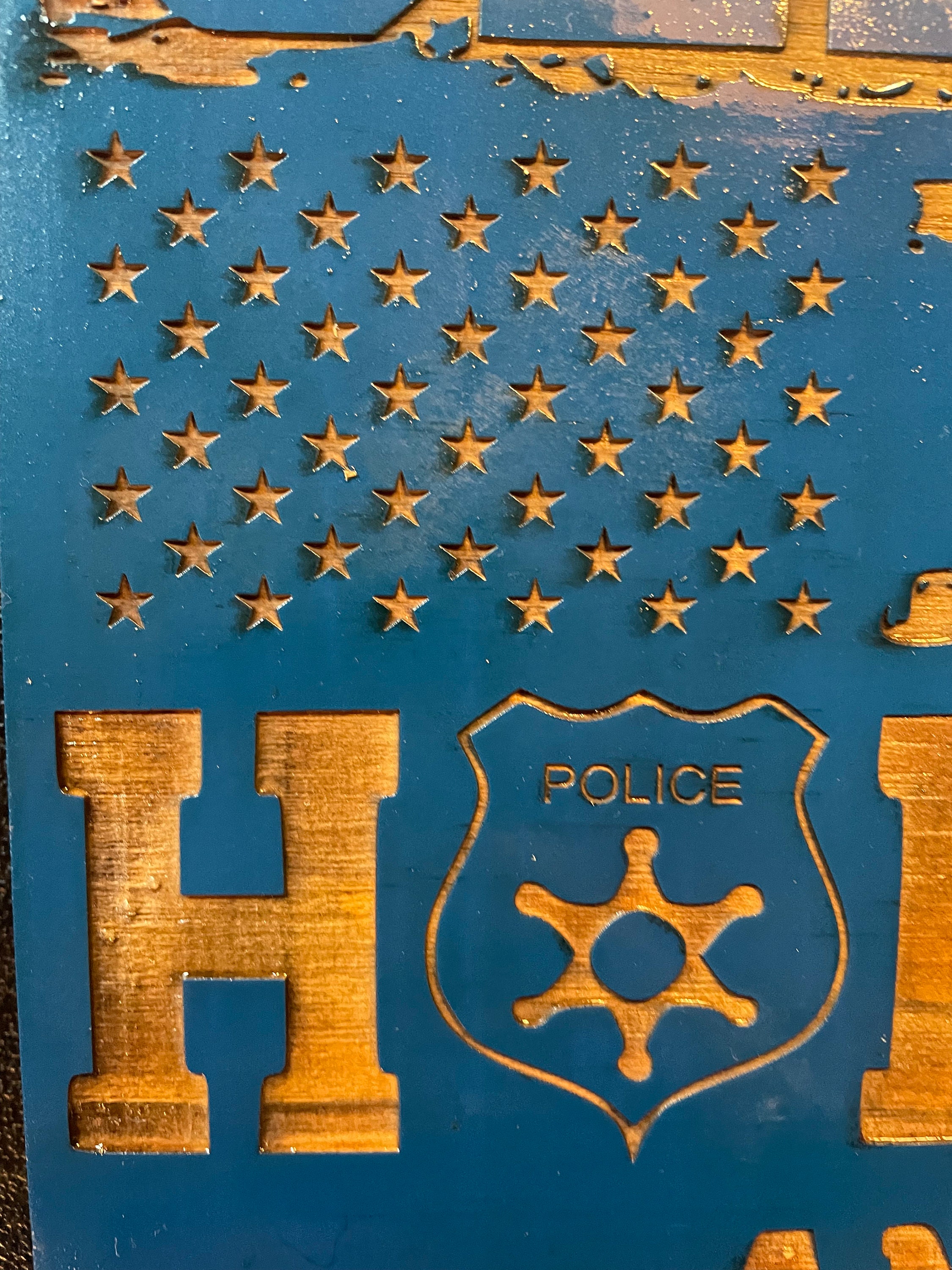 Police Motto Laser Engraved Sign - Etsy