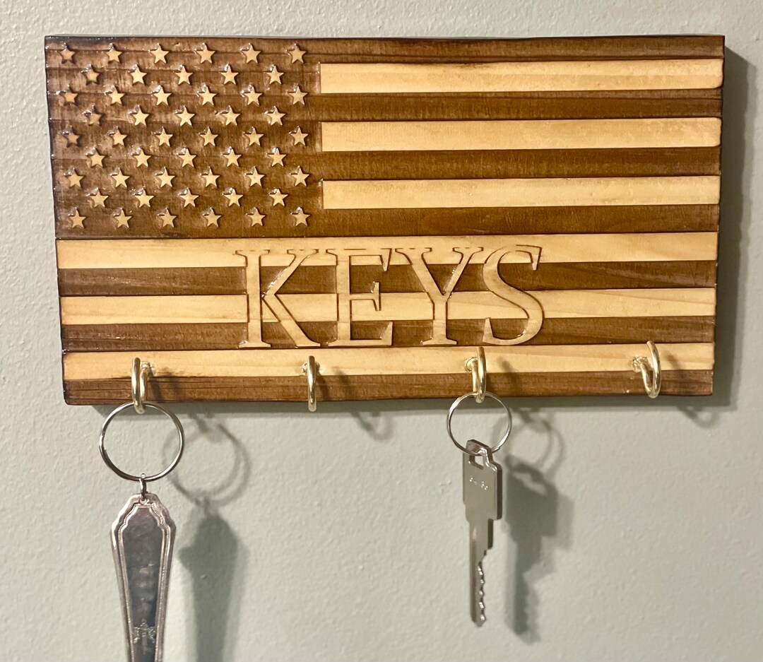 Hanging Key Holder, Laser Engraved Custom Hanging Key Holder - Etsy
