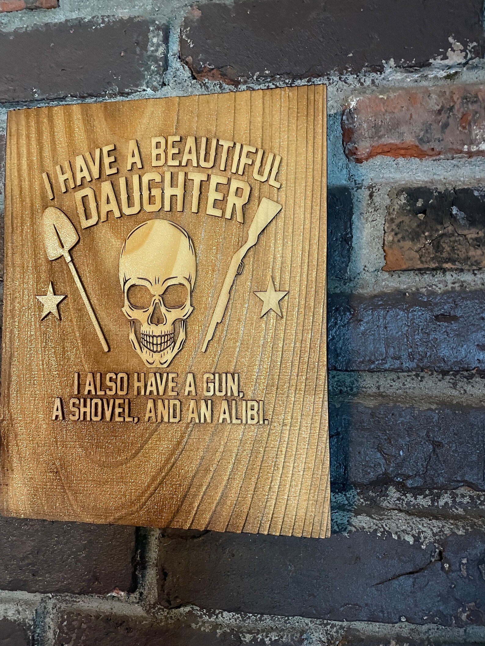 Custom Laser Engraved Sign, Sign About Daughter - Etsy