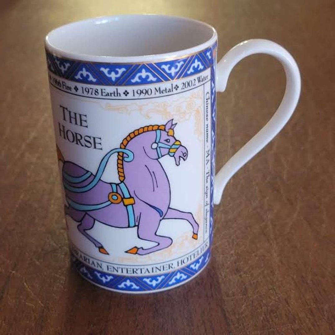 Rare Vintage Dunoon Chinese Astrology Zodiac Mug the Horse Made in ...