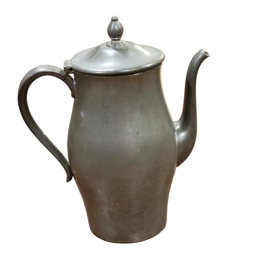 Vintage International Silver Co Pewter Coffee Pot Teapot Pitcher Carafe ...