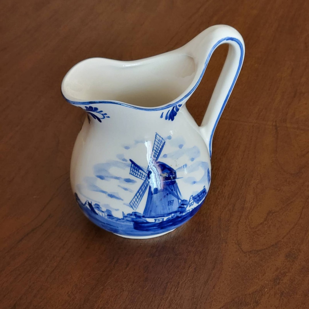 Vintage Delfts Blue Pitcher Milk Creamer Holland 5.5" Tall - Etsy