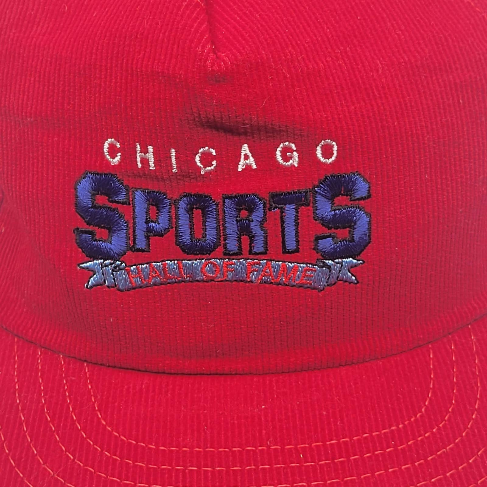 Vintage Chicago Sports Hall of Fame Velvet Velour Hat Cap One Size Fits ...