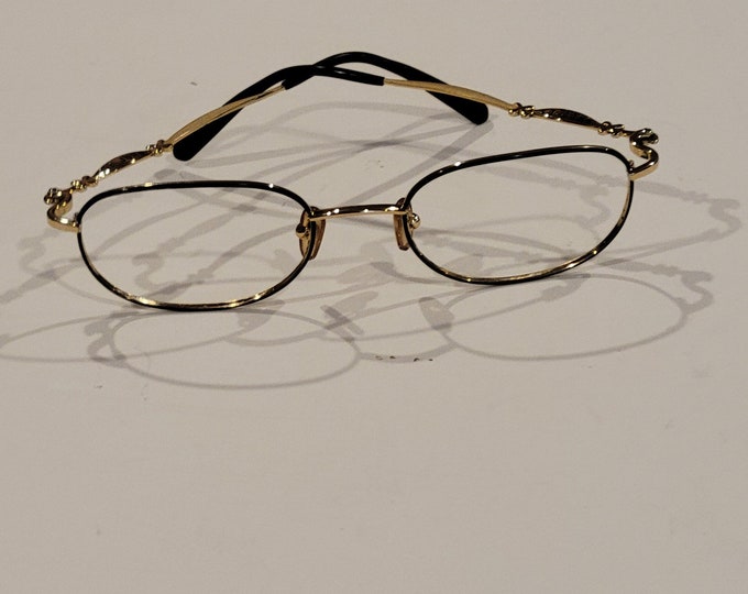 St John Vintage Oval Gold Plated Eyeglasses Frame 48x20x130 - Etsy