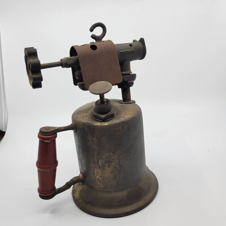 Vintage Turner Brass Works Blow Torch 206a Red Wood Handle Antique - Etsy