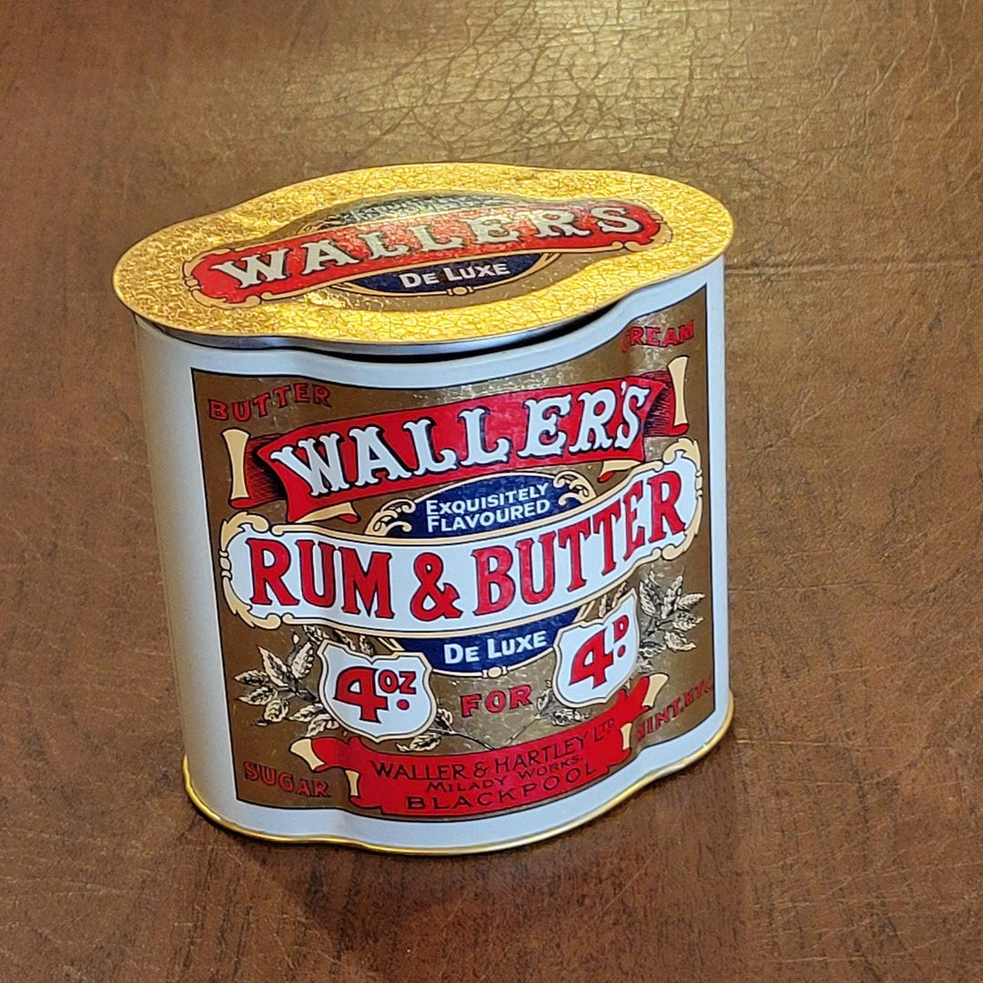 Collectible Waller’s Rum & Butter English Candy Tin Can Empty - Etsy