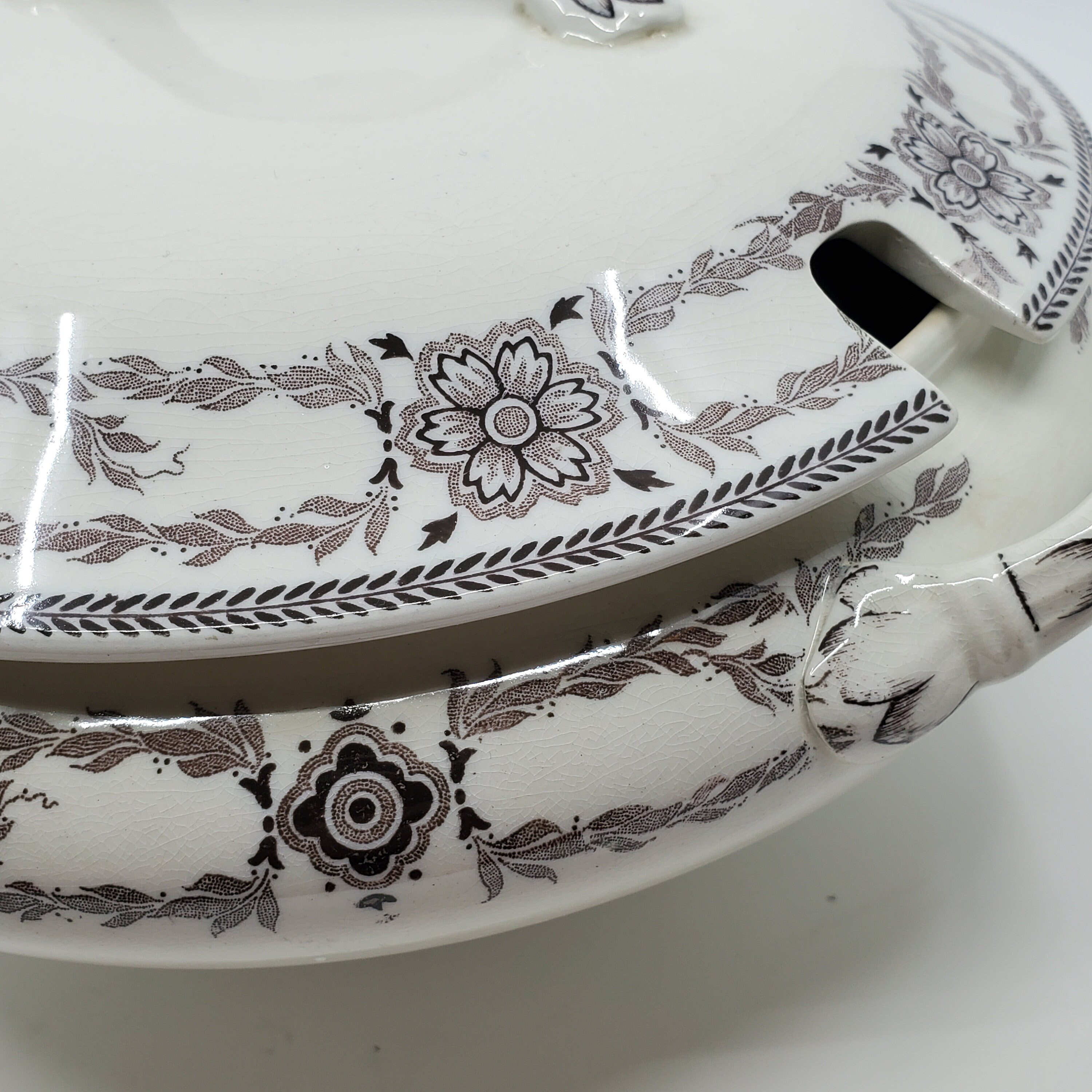 Vintage Burleigh Ware Radford Covered Vegetable Bowl Tureen. White and ...