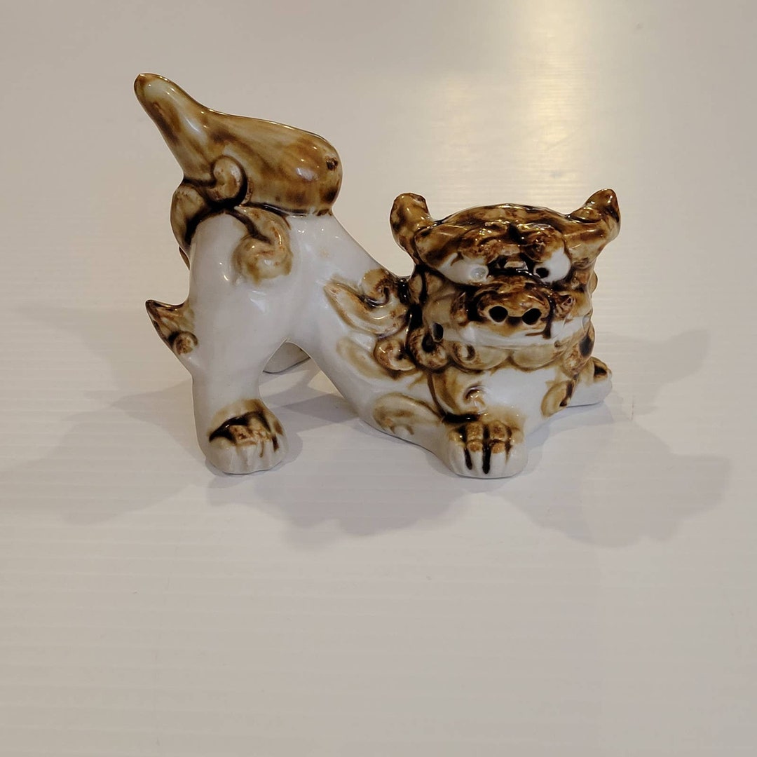 Vintage Unique Chinese Asian Foo Dogs-fu Figurine - Etsy