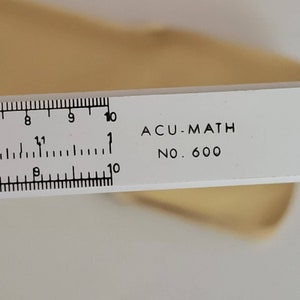 Vintage ACU. Math No. 600 Basic Trig Mathematics Slide Ruler Sheath USA ...