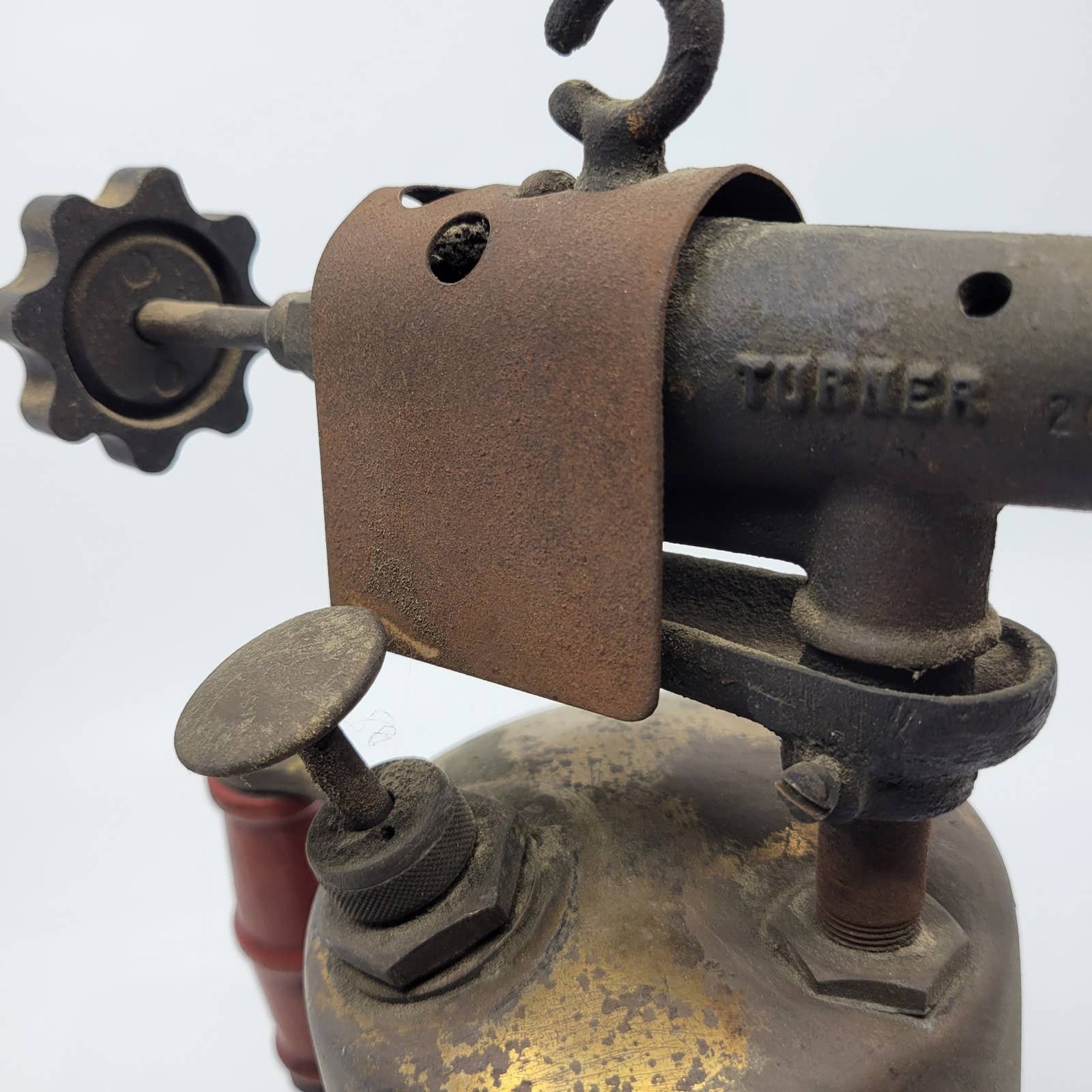 Vintage Turner Brass Works Blow Torch 206a Red Wood Handle Antique - Etsy